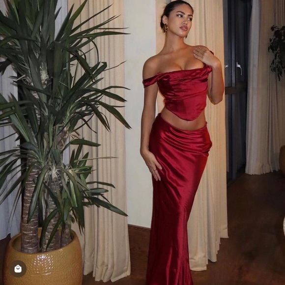 House of CB | Skirts | House Of Cb Cydel Ruby Cut Maxi Skirt | Poshmark